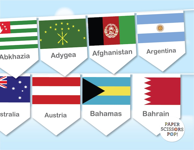 World Flags Classroom Decor International Flags Banner | Etsy