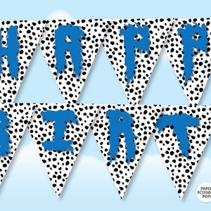 Dalmatian Birthday Banner Printable, Dalmatian Themed Party Decor ...