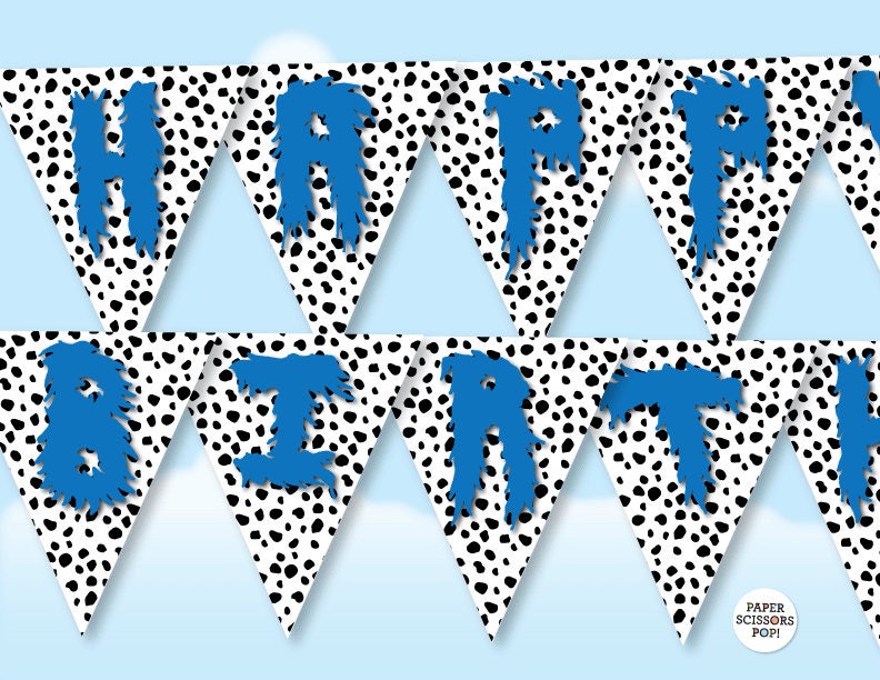 Dalmatian Birthday Banner Printable, Dalmatian Themed Party Decor ...