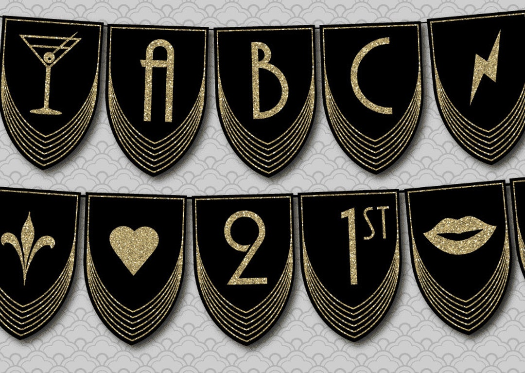 Great Gatsby Banner, Gatsby Birthday Banner, Gatsby Wedding Decor ...