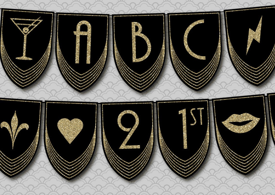 Great Gatsby Banner, Gatsby Birthday Banner, Gatsby Wedding Decor ...