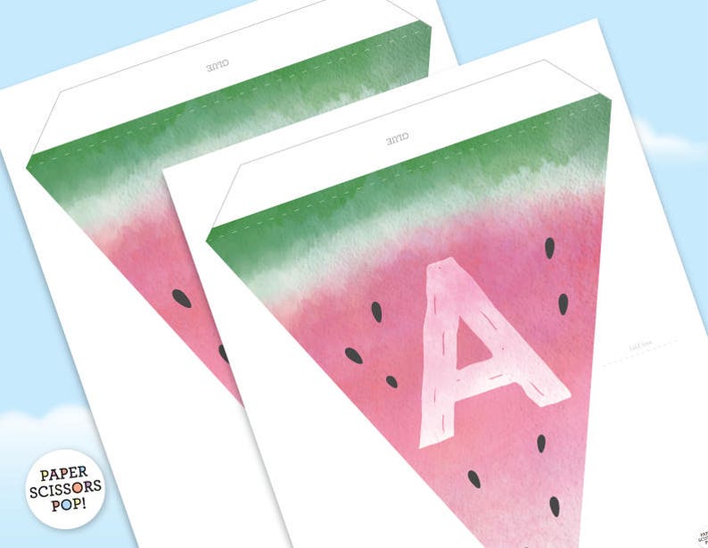 Watermelon Banner Digital Download Tropical Fruit Decor | Etsy