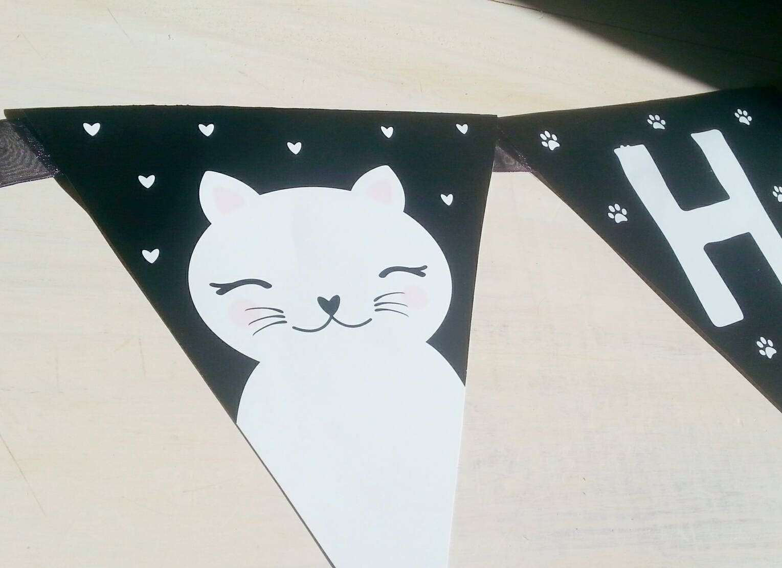 Kitten Birthday Banner Kitten Party Decor Kitten Garland Cat | Etsy
