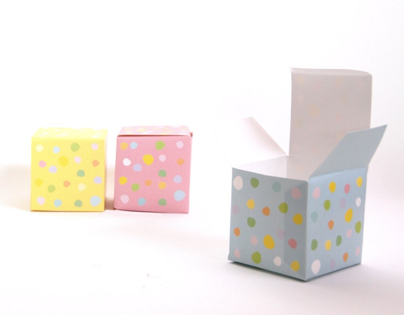 Printable Polka Dot Boxes, Perfect for Wedding Favors, Confetti, or ...