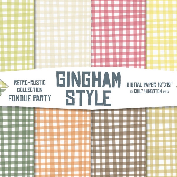 Gingham Paper Dolls - Etsy