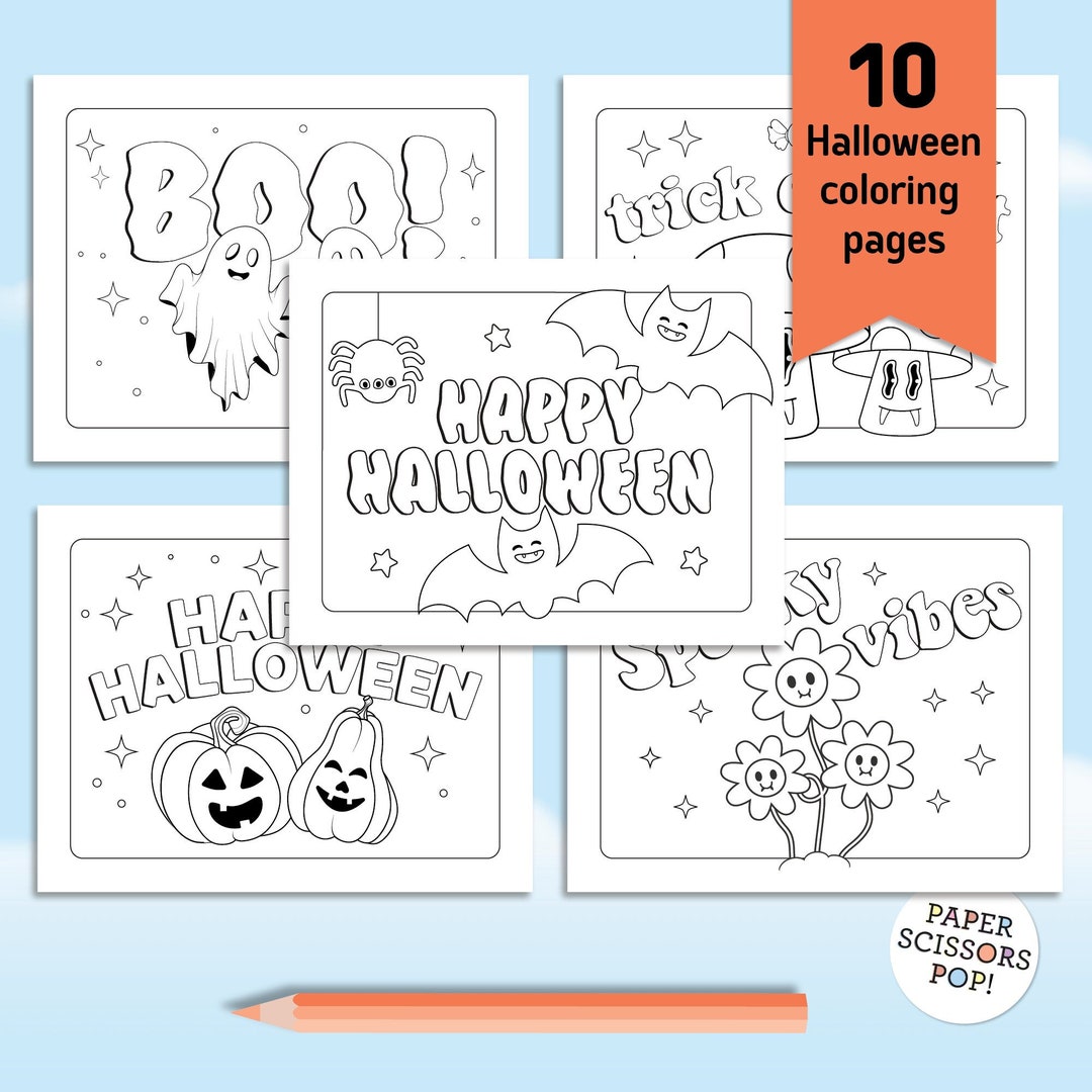 Cute Halloween Coloring Pages, Classroom Halloween Coloring Book ...