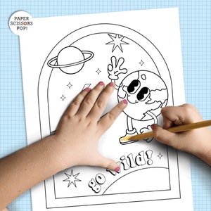 Groovy Coloring Page Gallery, Cute Kids Coloring Sheets, Instant ...