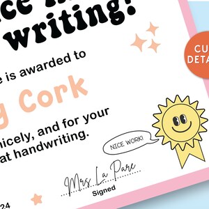 Kids Award Certificate Templates, Editable Kids Awards Printable Cute ...