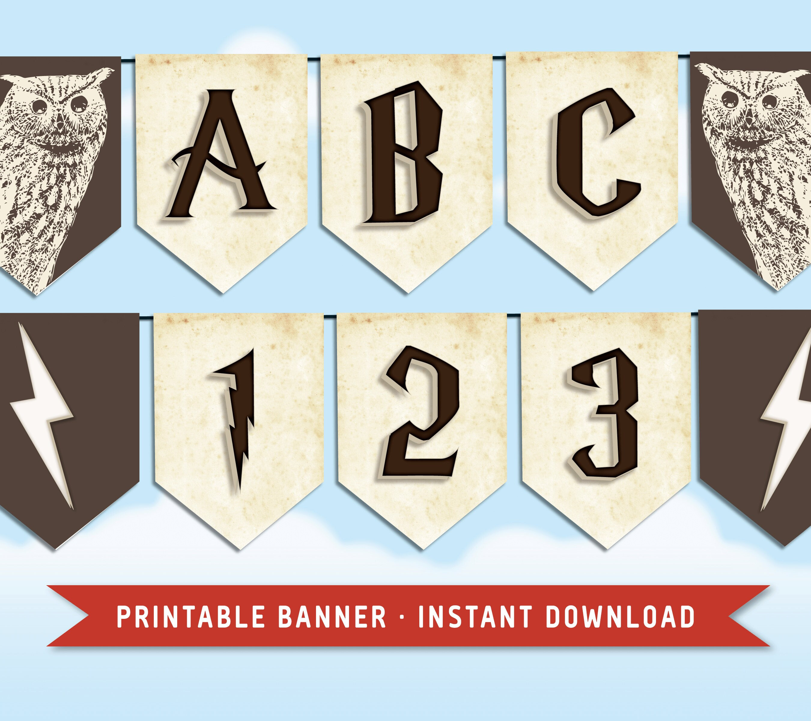 Wizard Birthday Banner Template, Magic Party Decoration, Halloween ...
