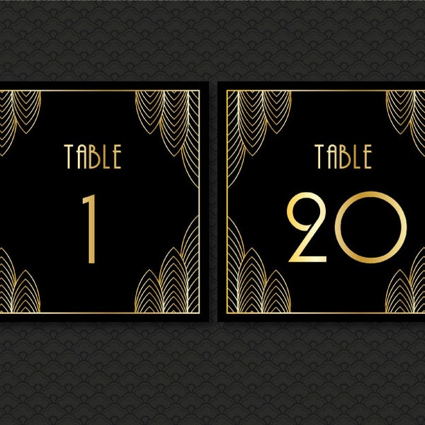 1920s Table Numbers - Etsy