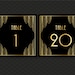 Great Gatsby Table Numbers, DIY Gatsby Wedding Decor, Black and Gold ...
