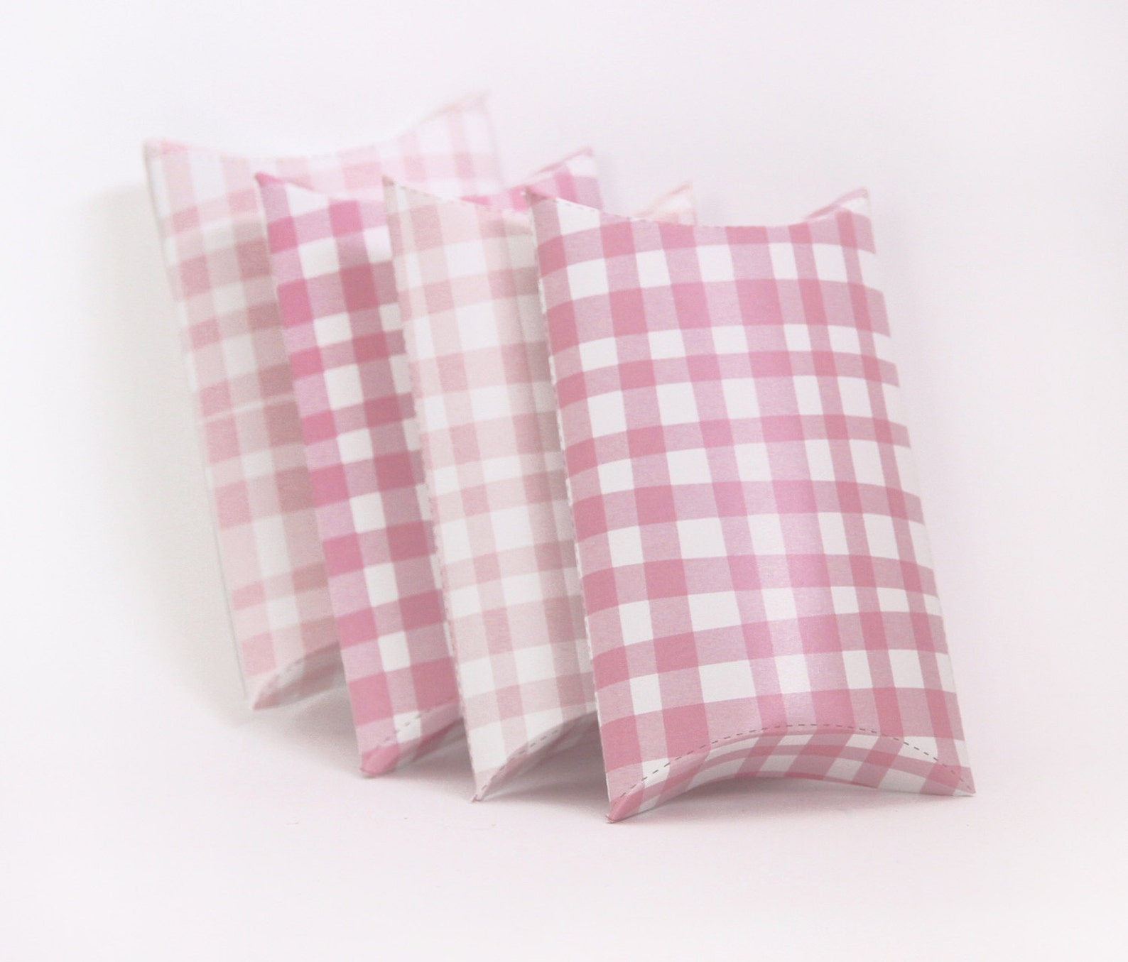 Pink Gingham Pillow Box, Printable Jewellery Gift Box Kitchen Tea ...