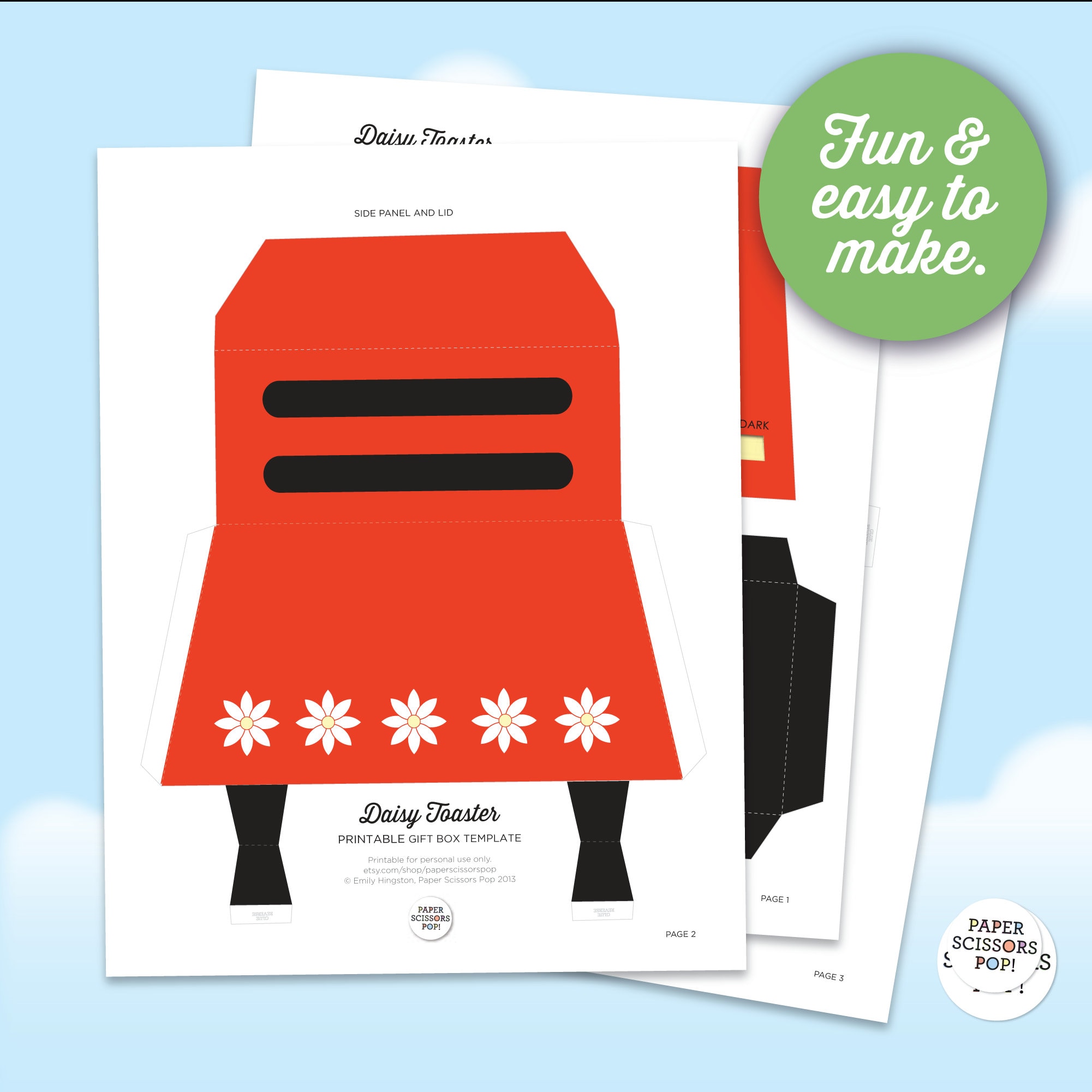 Retro Toaster Favor Box Template, Printable Toaster Wedding Gift ...