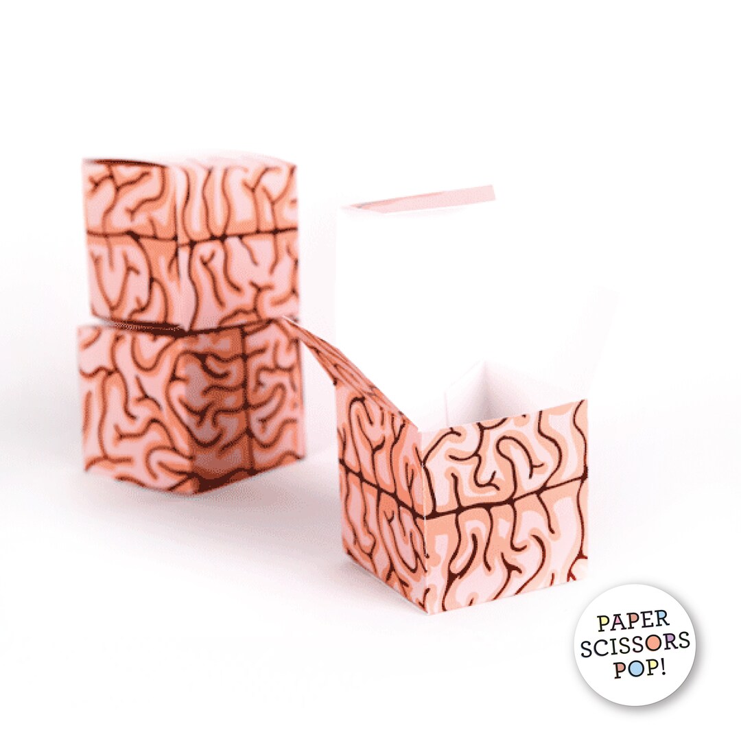 Zombie Brains Halloween Favor Box, Halloween SVG, Brains Trick or Treat ...