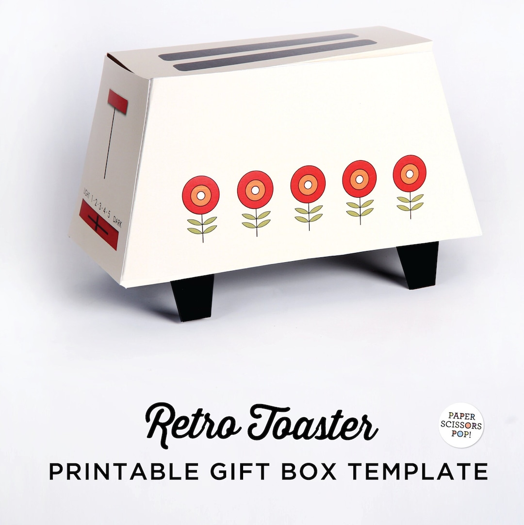 Printable Retro Toaster Gift Box. Unique Wedding Gift Box. Quirky ...