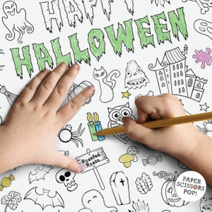 Giant Halloween Coloring Page, Instant Download Printable Halloween ...