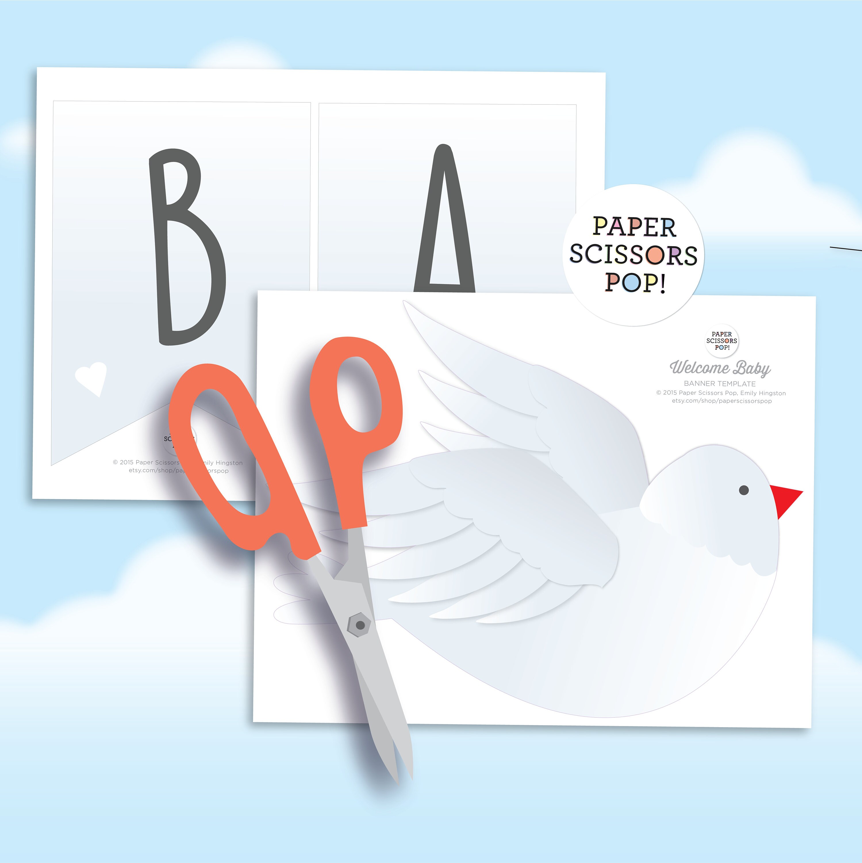 Neutral Welcome Baby Banner, Printable Gender Neutral Baby Shower ...