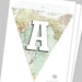 Happy Birthday Vintage Maps Bunting Banner DIY Party Decoration ...