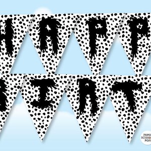 Dalmatian Birthday Banner Printable, Dalmatian Themed Party Decor ...