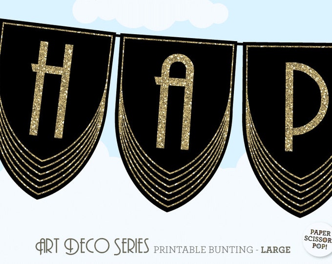 Gatsby Birthday Banner Great Gastby Birthday Banner Casino - Etsy