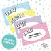 Donut Party Food Labels, Tent Cards, Editable Food Labels, Food Label ...