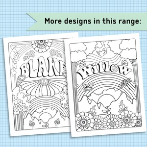 Personalized Coloring Page Printable, Girls Coloring Page, Adult ...