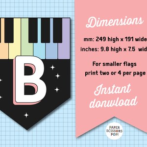 Pastel Piano Decoration, Printable Music Room Banner, 80s Party Decor ...