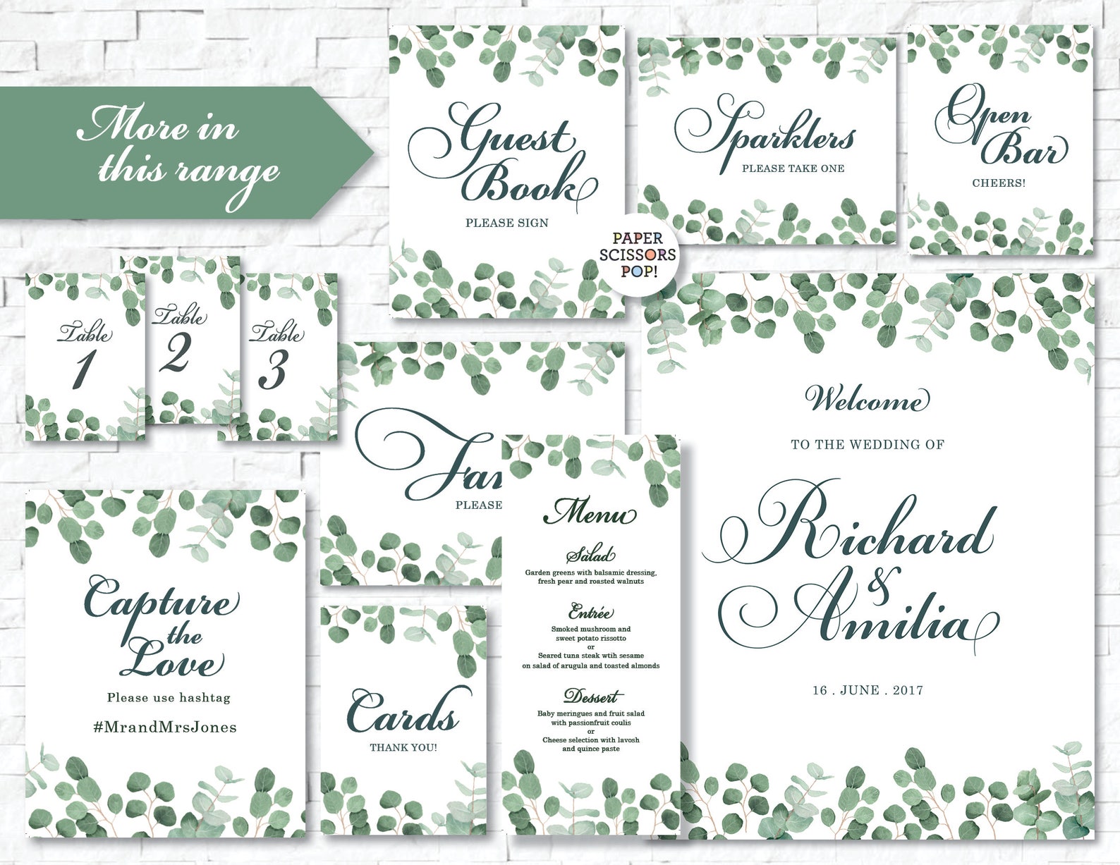 Eucalyptus Table Numbers Botanical Wedding Table Numbers 5 X | Etsy