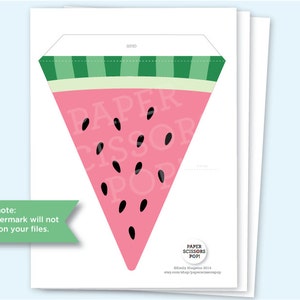 Watermelon Banner, Tropical Fruit Decor, Tropical Party, Birthday ...