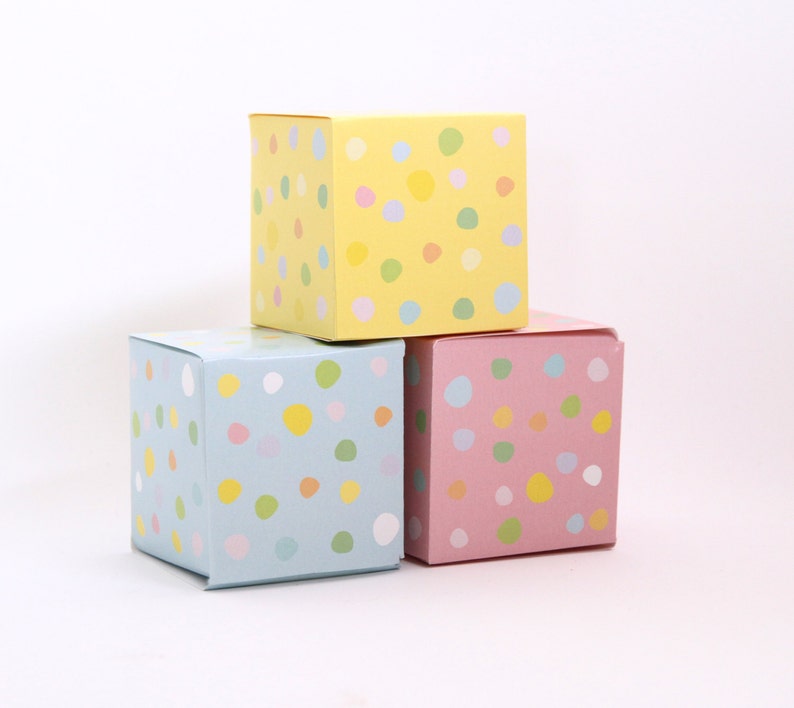 Printable Polka Dot Boxes, Perfect for Wedding Favors, Confetti, or ...