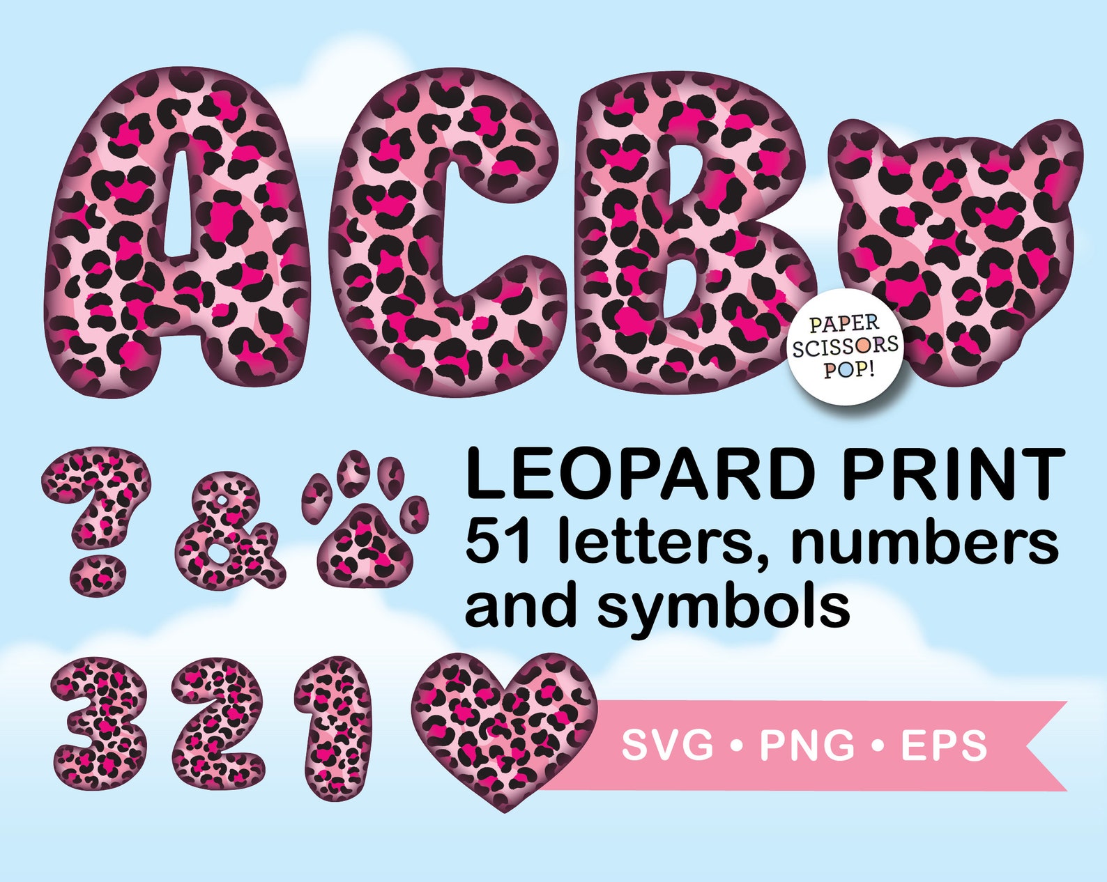 Pink Leopard Print Alphabet Leopard Print Font Clipart - Etsy UK