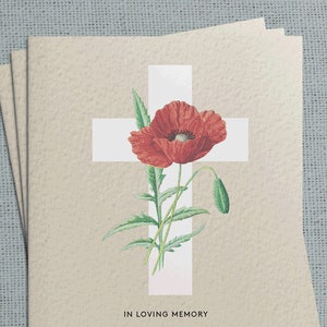 Personalized Funeral Program, Poppy Memorial Card, Order of Service ...