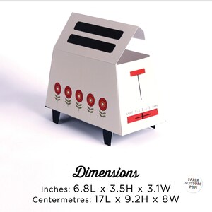 Printable Retro Toaster Gift Box. Unique Wedding Gift Box. Quirky ...