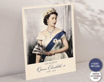 Queen Elizabeth Portrait Banner - Etsy