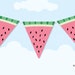 Watermelon Banner, Tropical Fruit Decor, Tropical Party, Birthday ...