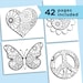 Floral Alphabet Coloring Pages, Printable Letters and Numbers, Adult ...