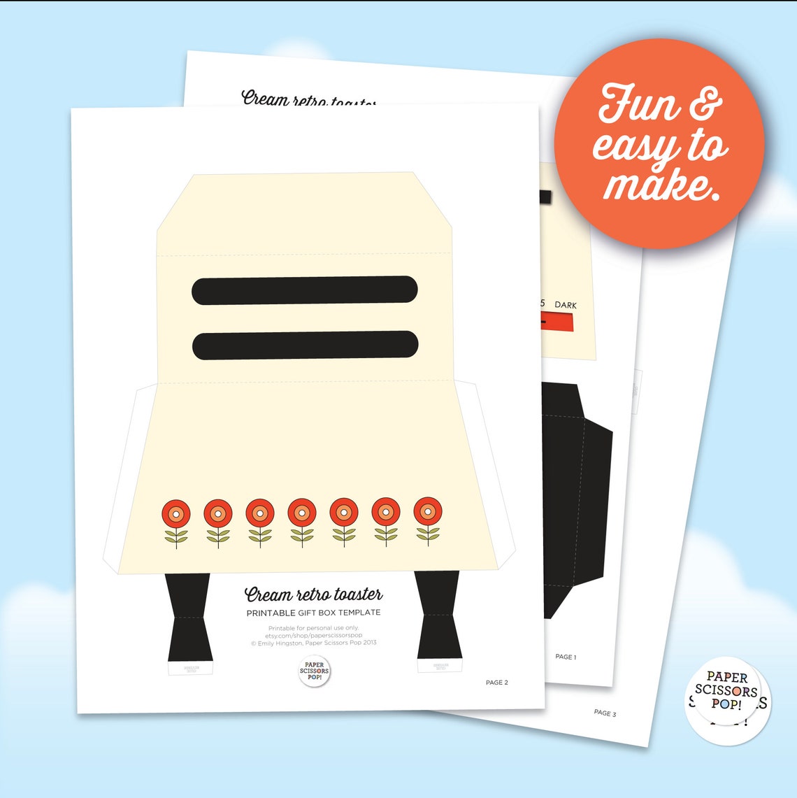 Printable Retro Toaster Gift Box. Unique Wedding Gift Box. - Etsy