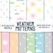 Weather Patterns Digital Paper Pastels Clouds Lightening | Etsy