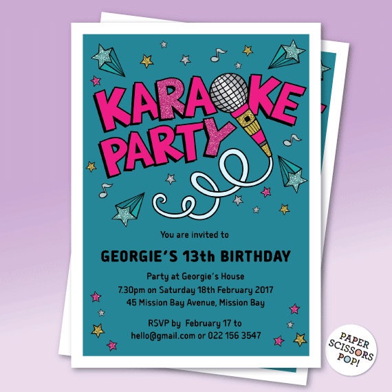 36 Karaoke Party Invitations Pics US Invitation Template