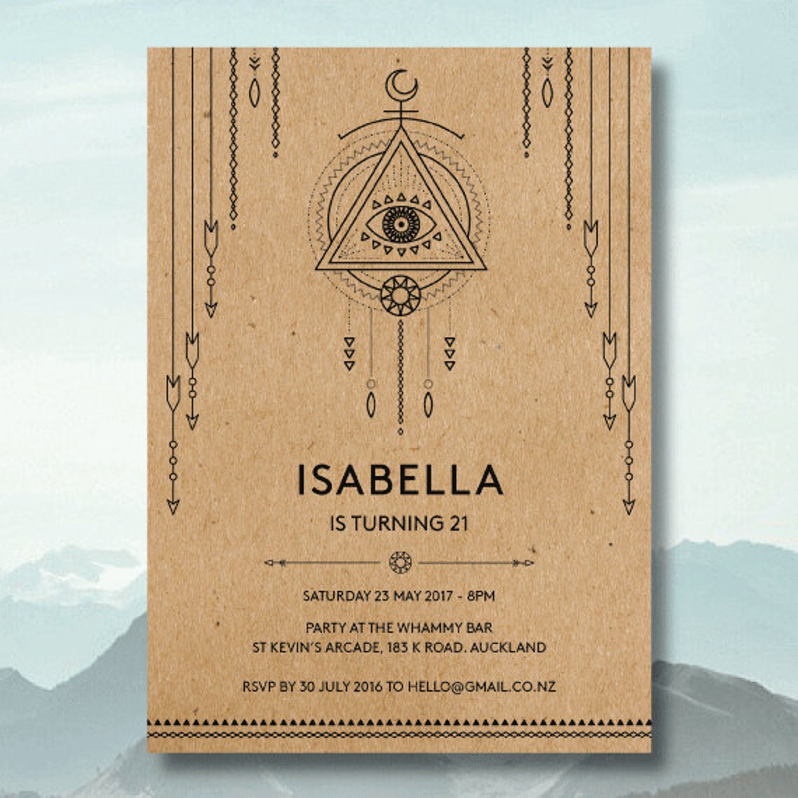 Bohemian Birthday Invitation Editable Dream Catcher Boho - Etsy New Zealand