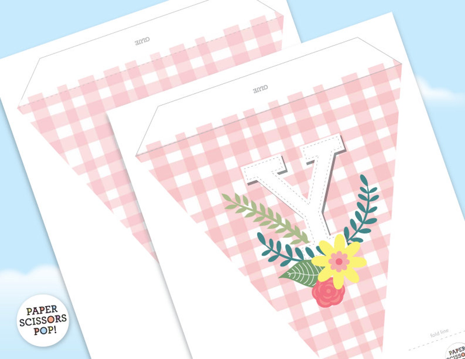 Happy Birthday Banner Pink Gingham Garland Girls Birthday - Etsy