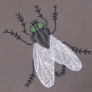 House Fly. Hand Embroidered A5 Notebook. Nature Journal. - Etsy