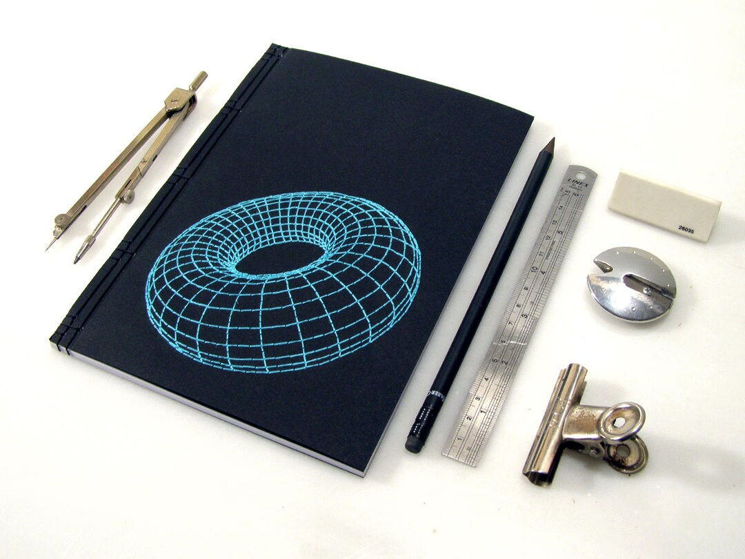 Torus Journal. Embroidered Notebook. 3D Journal. Geometry - Etsy