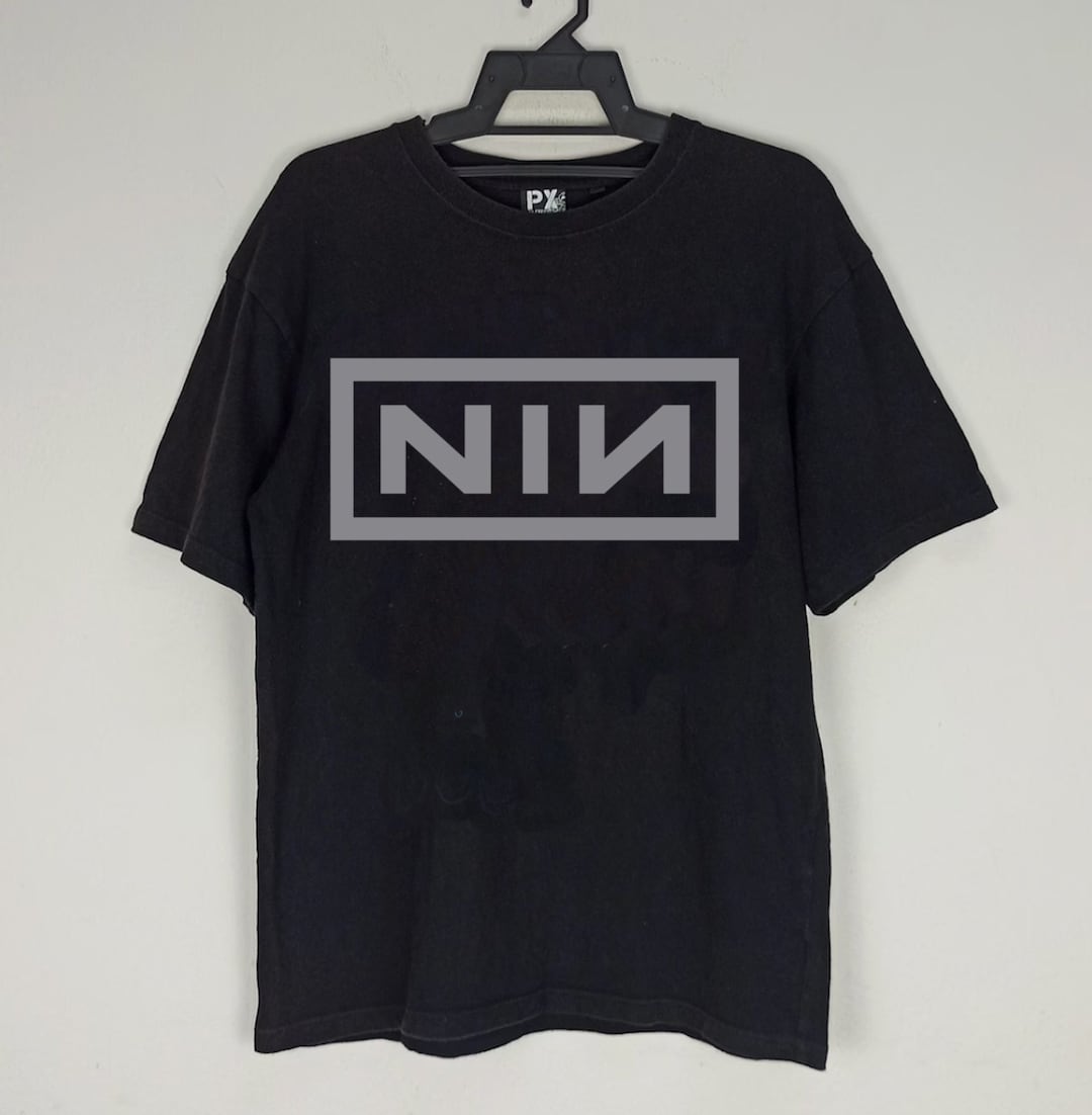 NIN Logo Shirt, Nine Inch Nails Pretty Hate Machine Rock Band Vintage ...