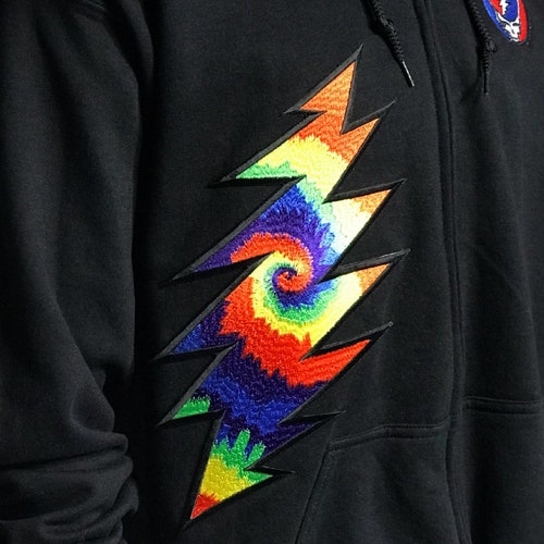 Grateful Dead Extra Large Patch Tie Dye Lightning Bolt Back - Etsy