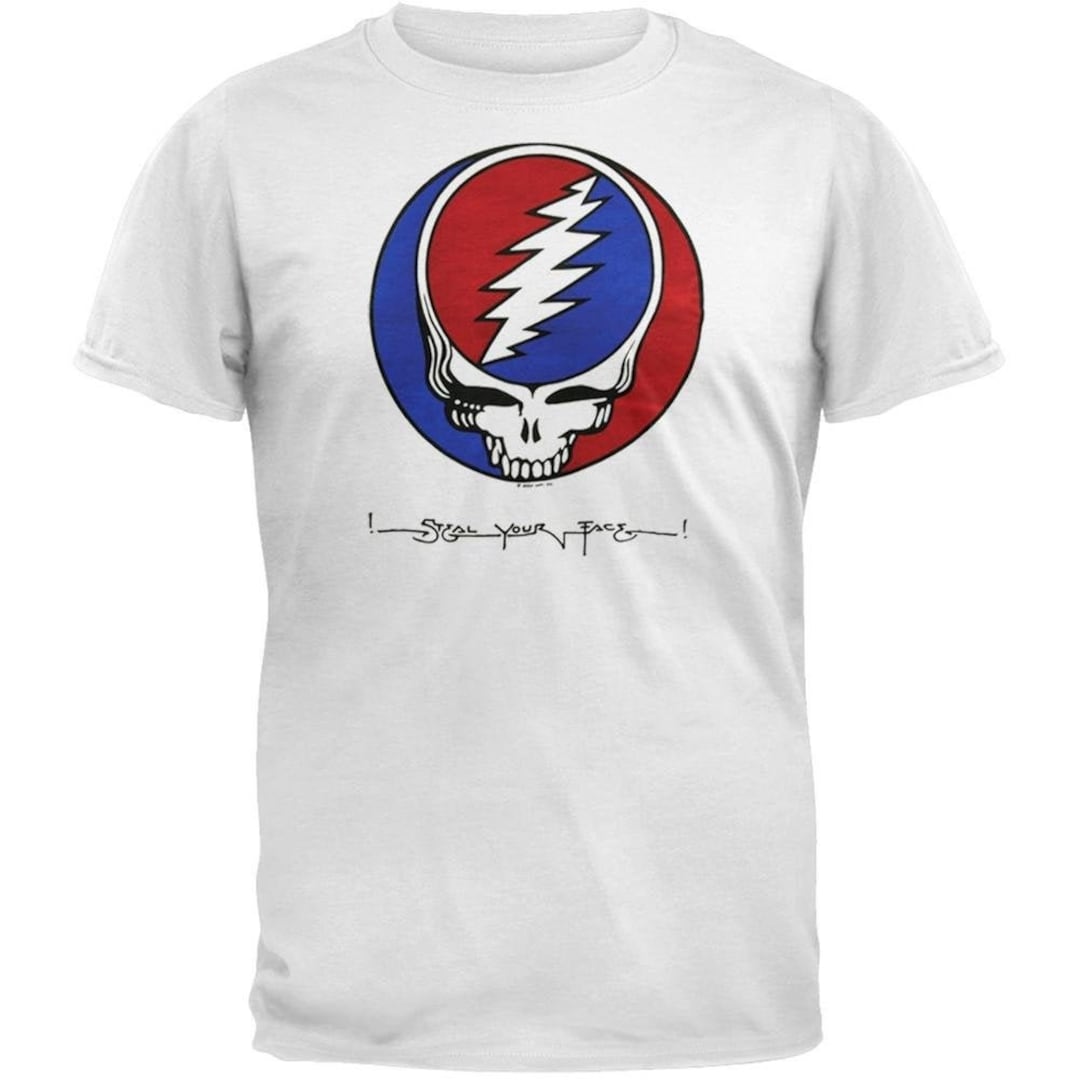 Grateful Dead White Steal Your Face Shirt, Classic Stealie Tee | SYF ...