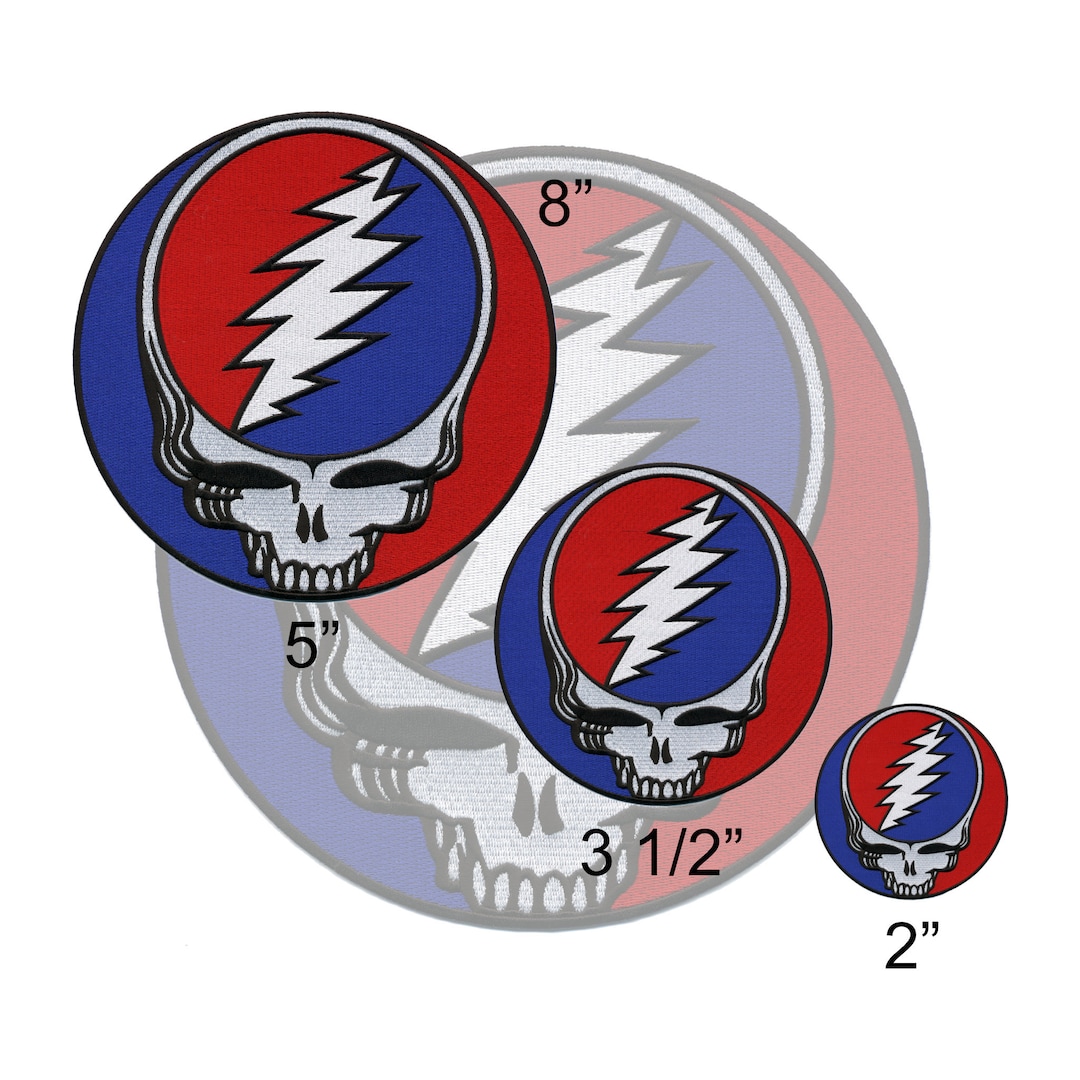 Steal Your Face Patch Grateful Dead, Classic Stealie, Embroidered, Iron ...