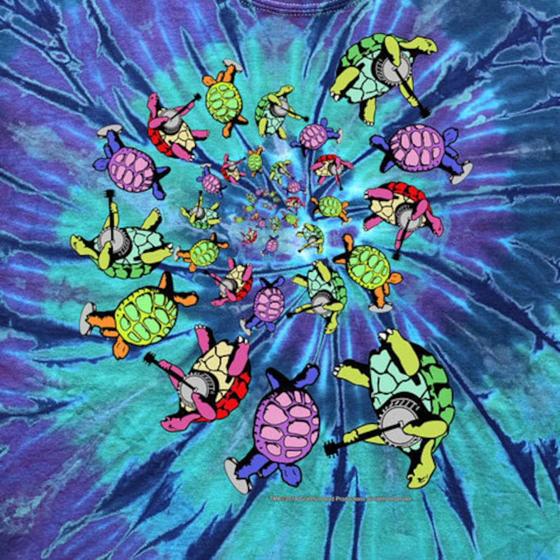Grateful Dead Dancing Terrapin Turtles Spiral Tie Dye Shirt, Terrapin ...