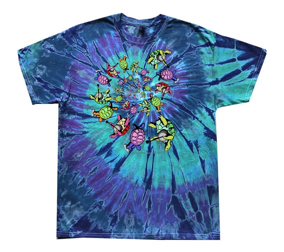 Grateful Dead Dancing Terrapin Turtles Spiral Tie Dye Shirt | Etsy