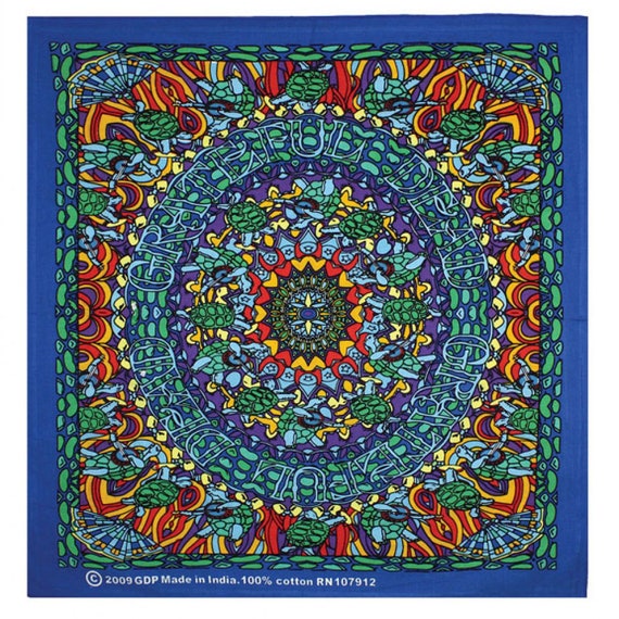 Dancing Terrapins Grateful Dead Bandana, Grateful Dea… - Gem